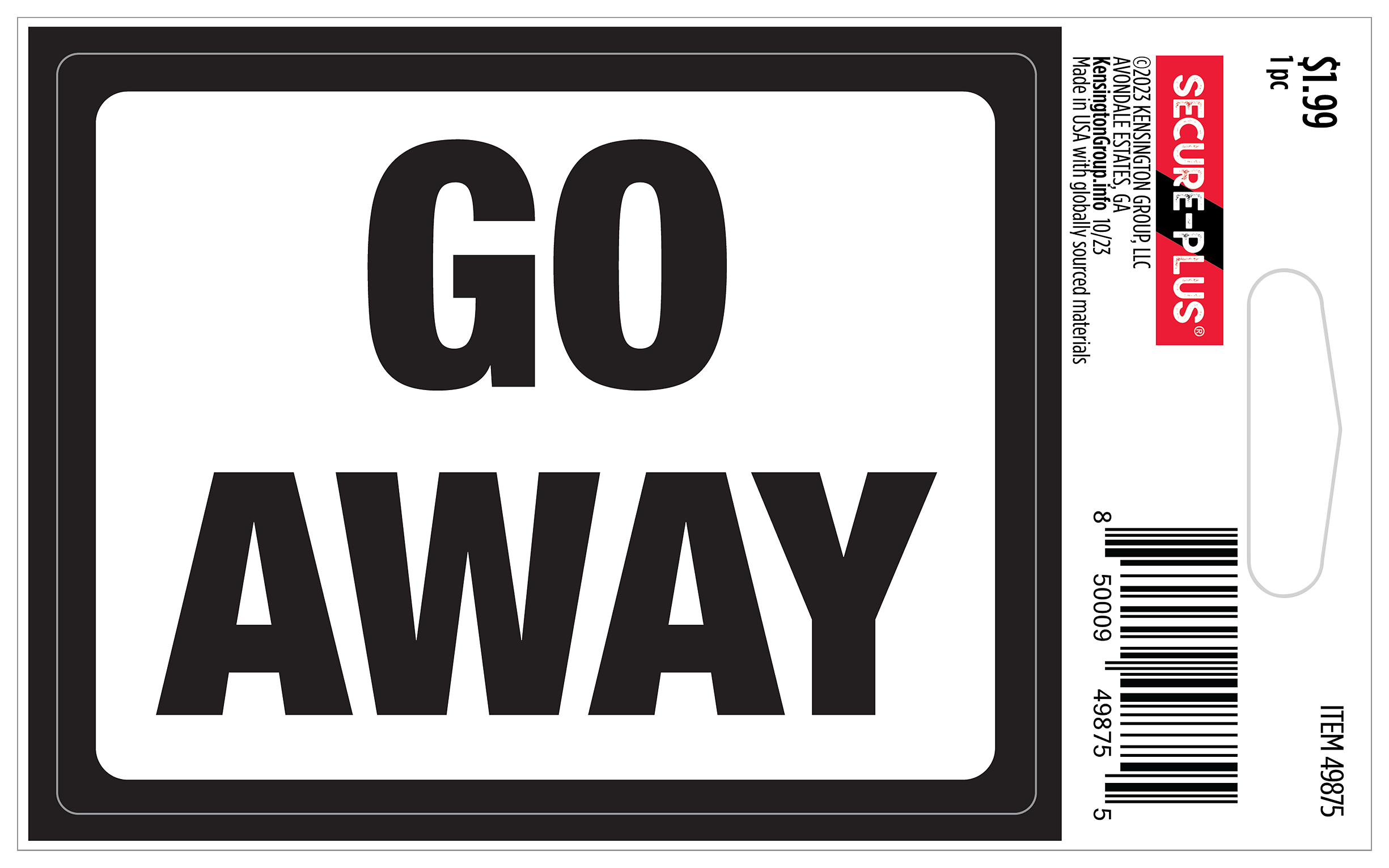 Secure-Pro Go Away Sticker | BoondockGear.com